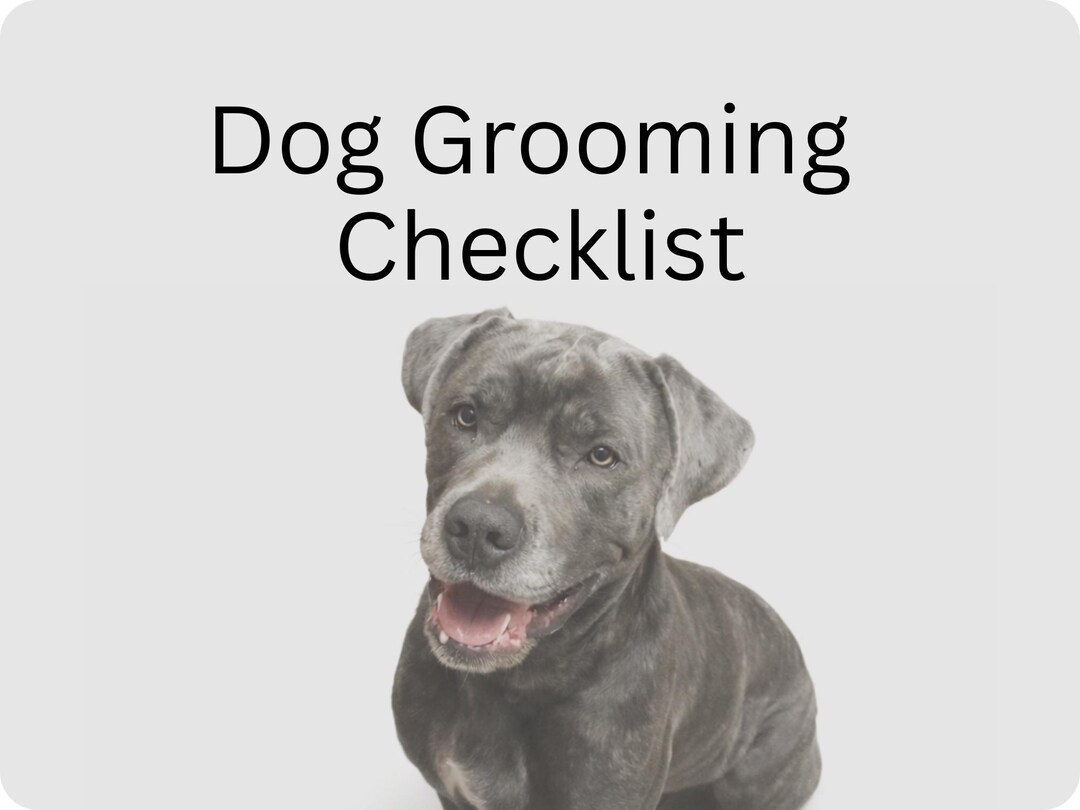 Dog Grooming Checklist Printable | Pet Care Routine | Daily Weekly ...