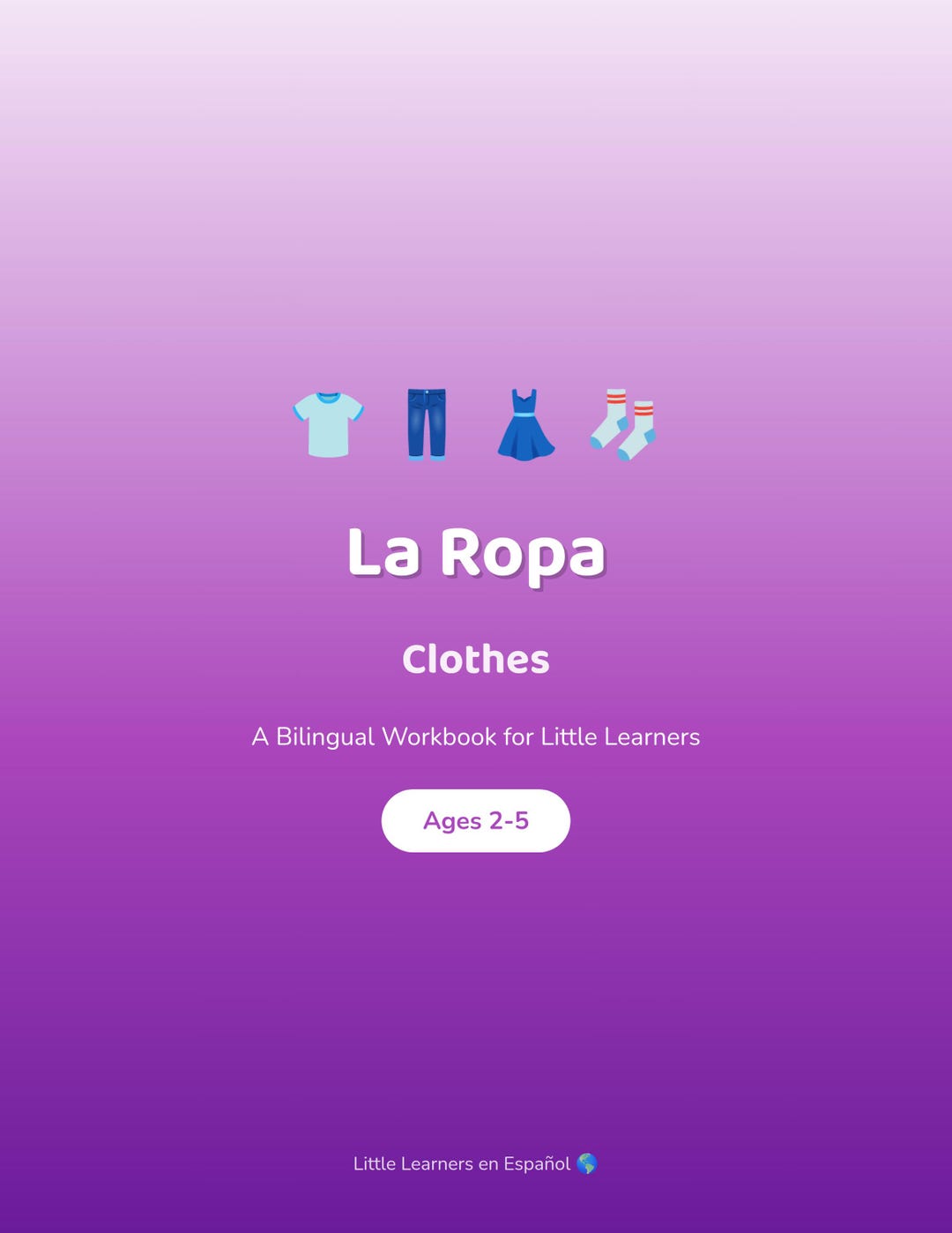 La Ropa Clothes | 24-page Bilingual Spanish English Clothing Workbook ...