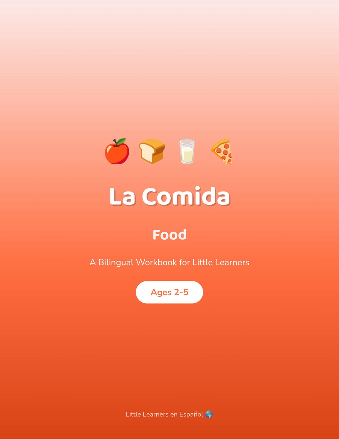 La Comida Food | 24-page Bilingual Spanish English Food Workbook ...