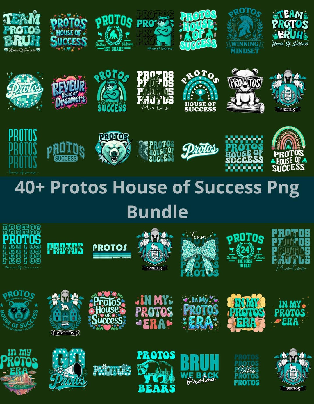 40+ Protos House of Success Png Bundle, Back to School Png, College ...