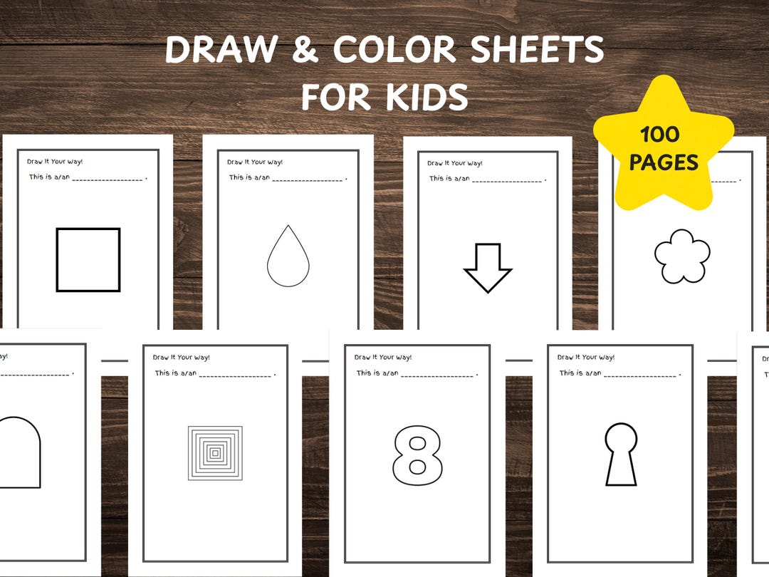 Creative Drawing Worksheets, Draw It Your Way!, 100 Pages, Kids Art ...