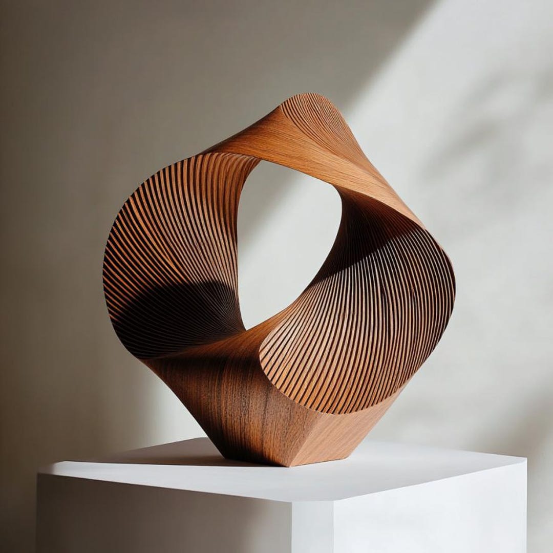 Handgemaakte abstracte sculptuur, modern decor van organische vloeibare ...