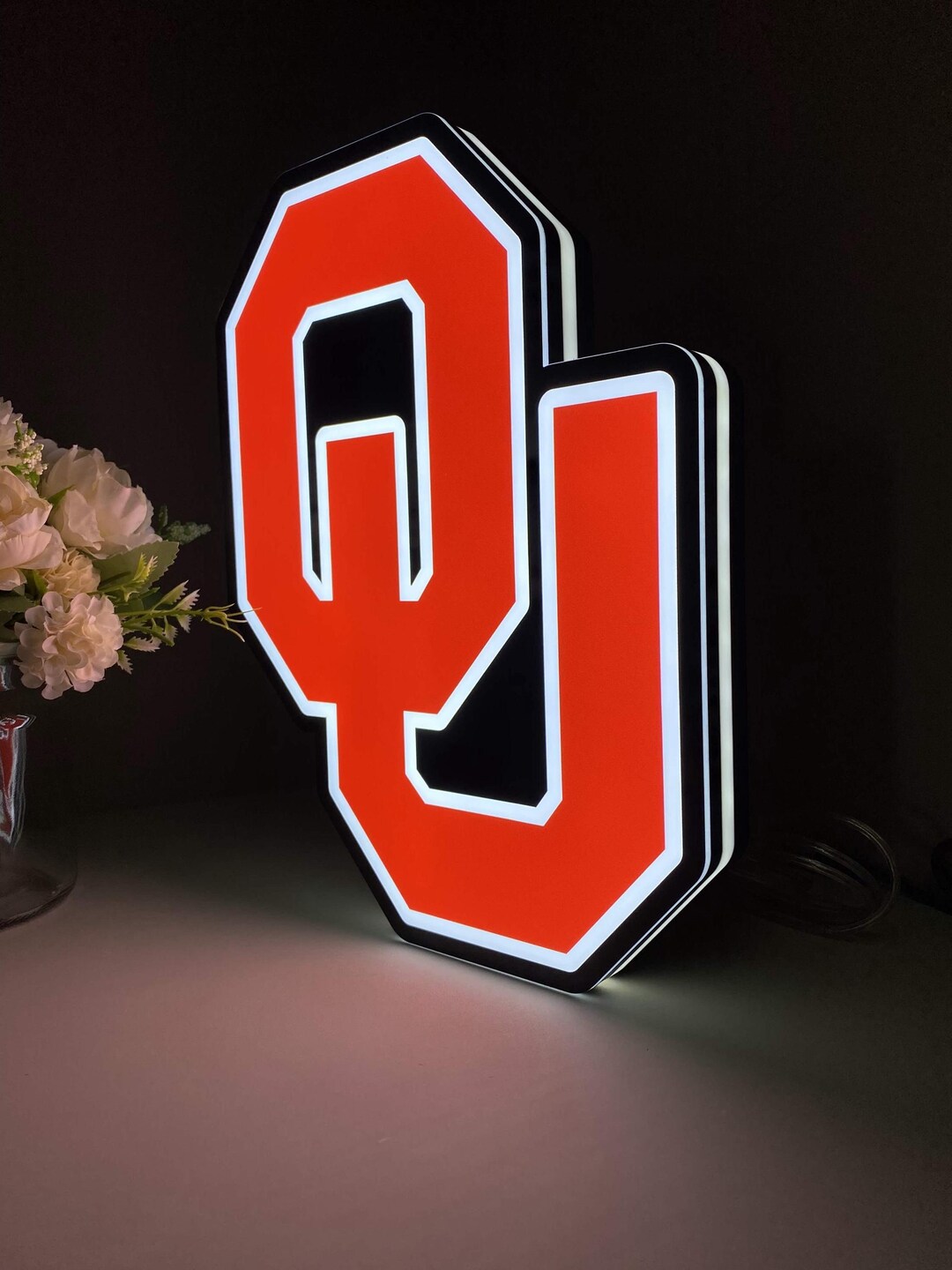Oklahoma Sooners LED Logo Sign, Dimmable Acrylic Game Room Decor - Etsy