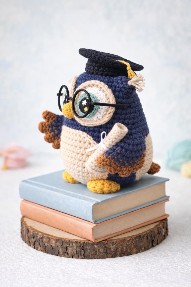 Graduation Owl Amigurumi Crochet Pattern PDF (english) - Etsy