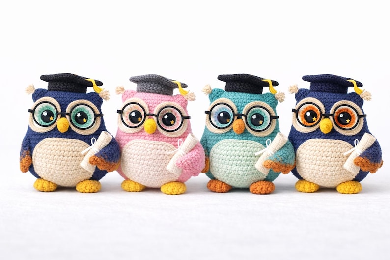 Graduation Owl Amigurumi Crochet Pattern PDF (english) - Etsy