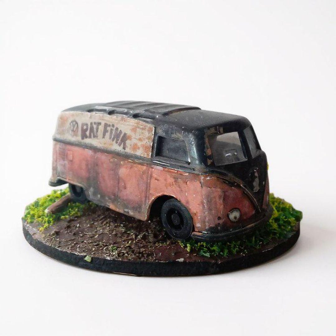 Rat Fink VW Bus Diorama – Handmade Weathered T1 Collectible - Etsy