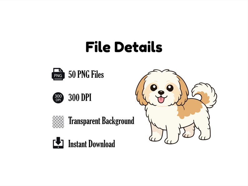 Kawaii Dog Clipart Bundle PNG | Cute Dog Breeds Pack | Pastel Puppy ...
