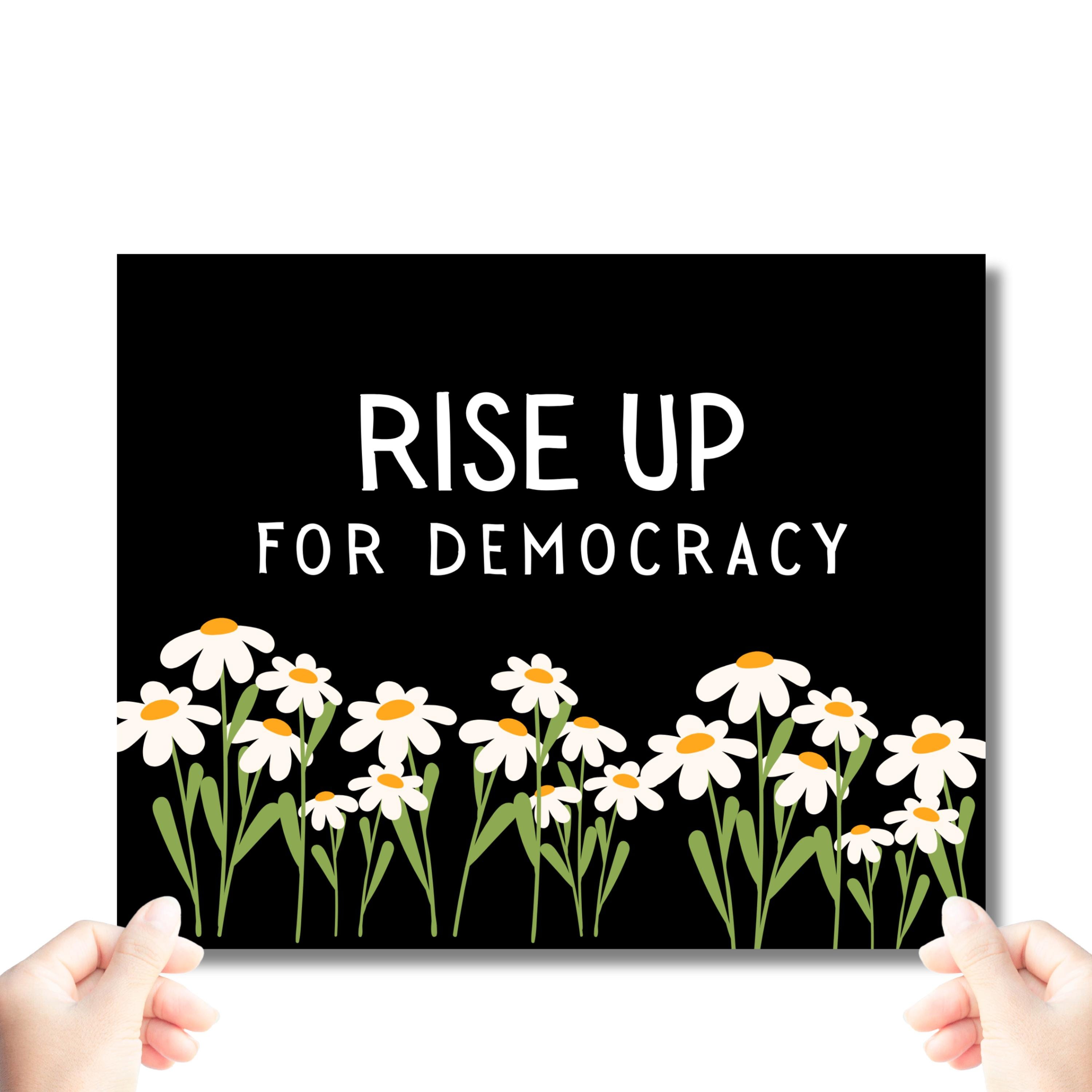 Printable Protest Poster Rise up for Democracy 50501 Protest Sign ...