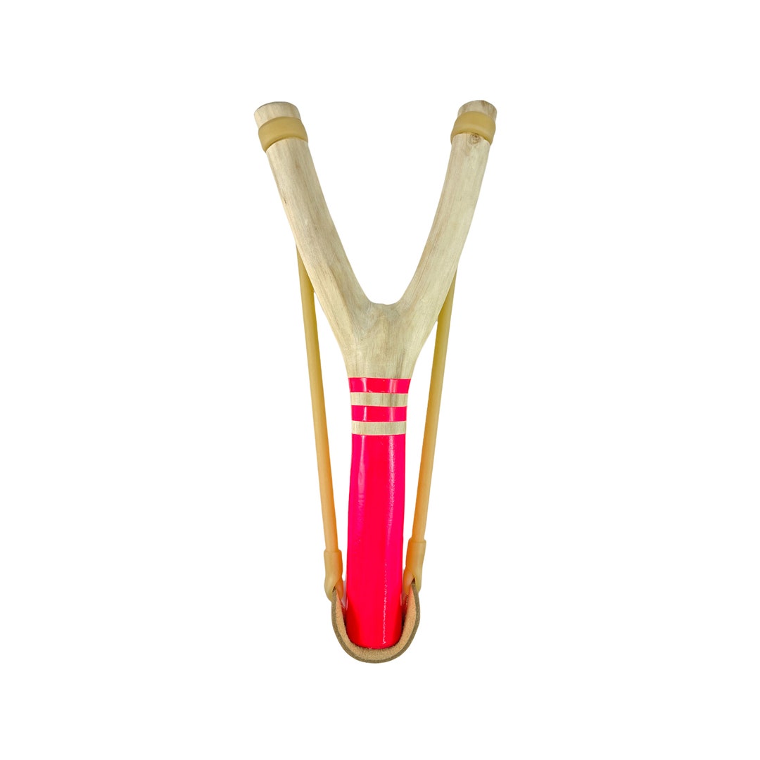 Neon Pink Handmade Wooden Tree Branch Slingshot - Etsy