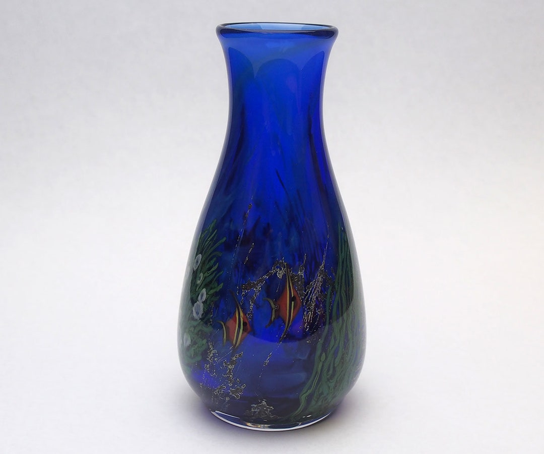 Multi Layer Art Crystal Vase Aqua Life - Etsy
