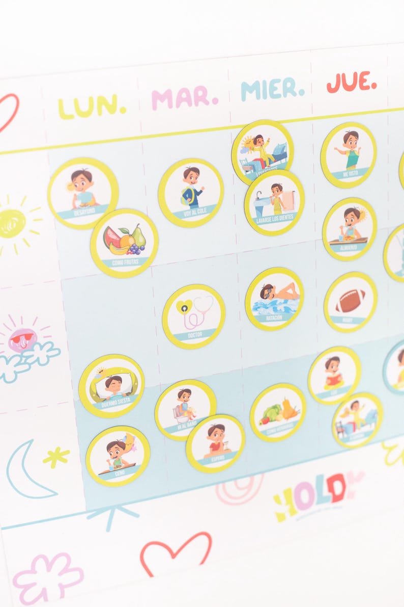 Magnetic Routine Calendar for Children | Habits, Emotions, and Autonomy ...
