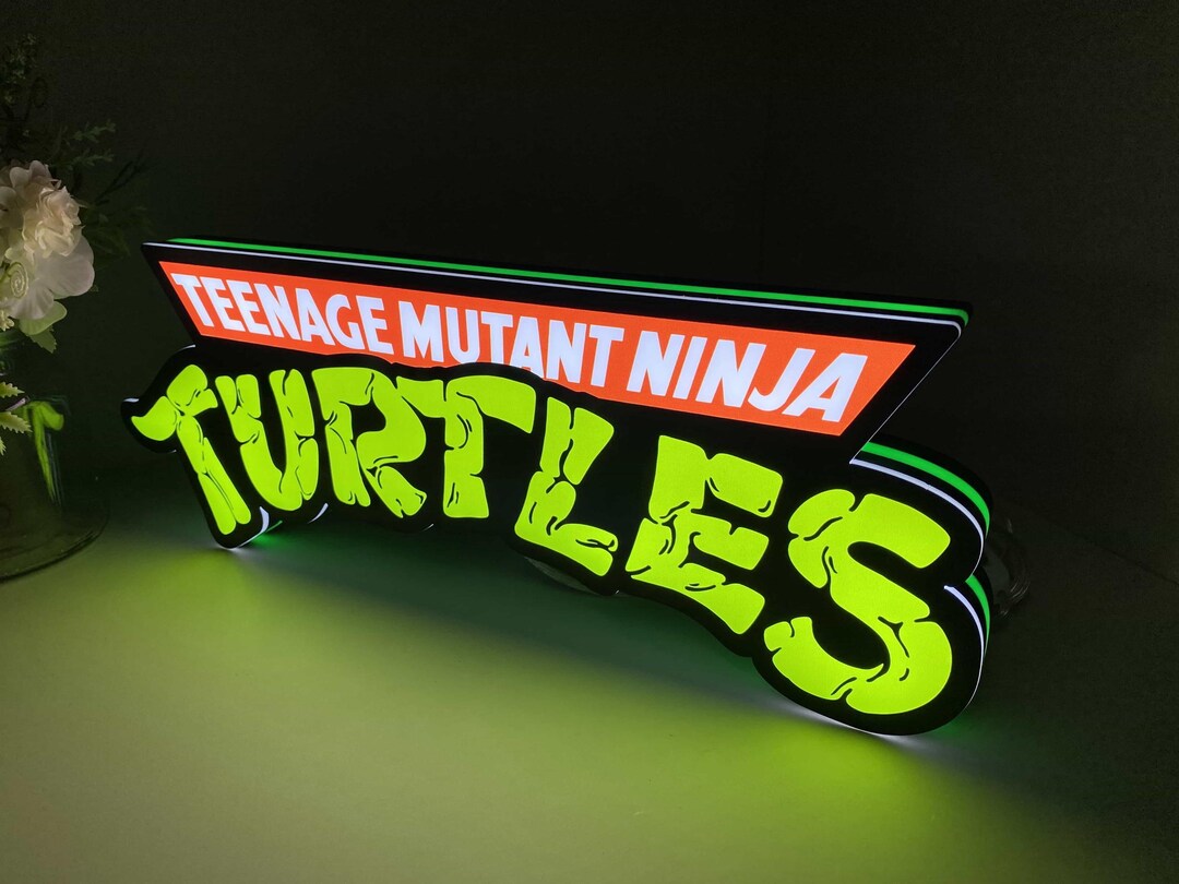 Teenage Mutant Ninja Turtles LED Light Box, TMNT Kids Room Night Light ...