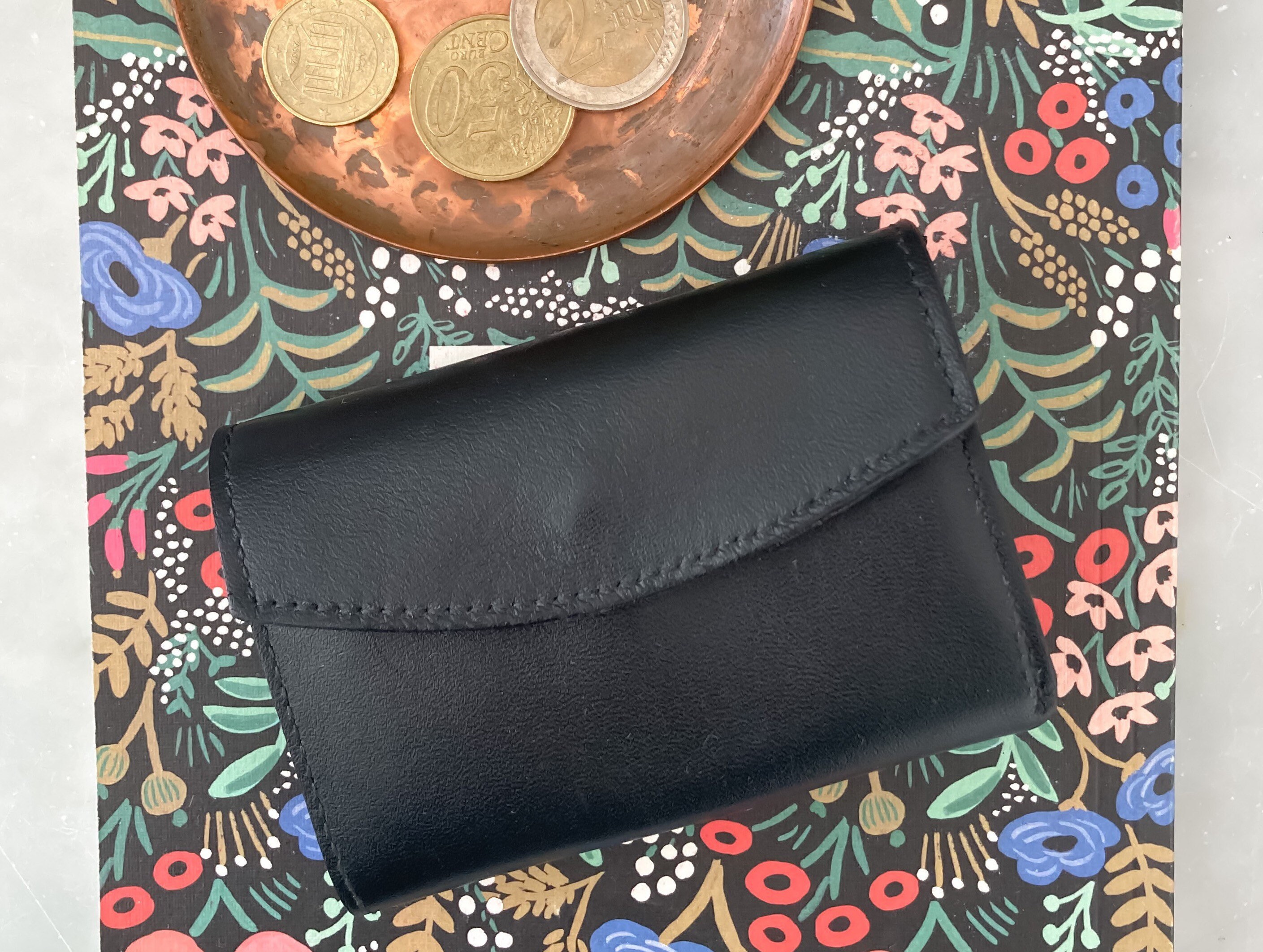 Mini Leder Geldbörse - Portemonnaie - Weinrot - Etsy.de