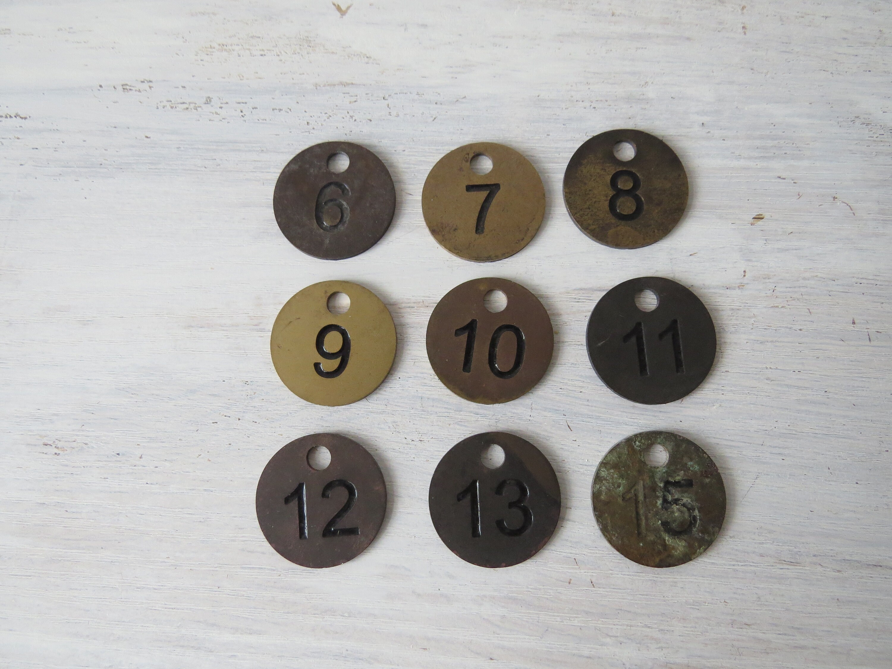 CHOOSE From a Group of Vintage Brass Numbered Tokens SELLING | Etsy UK