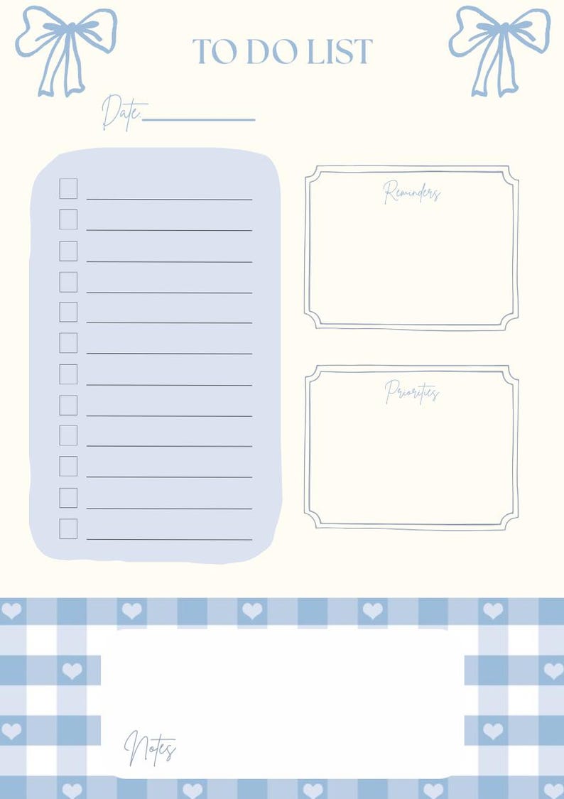 To-do List Printable | Daily & Weekly Planner | Simple Task List ...