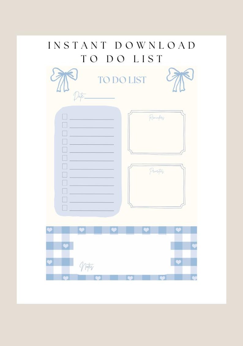To-do List Printable | Daily & Weekly Planner | Simple Task List ...