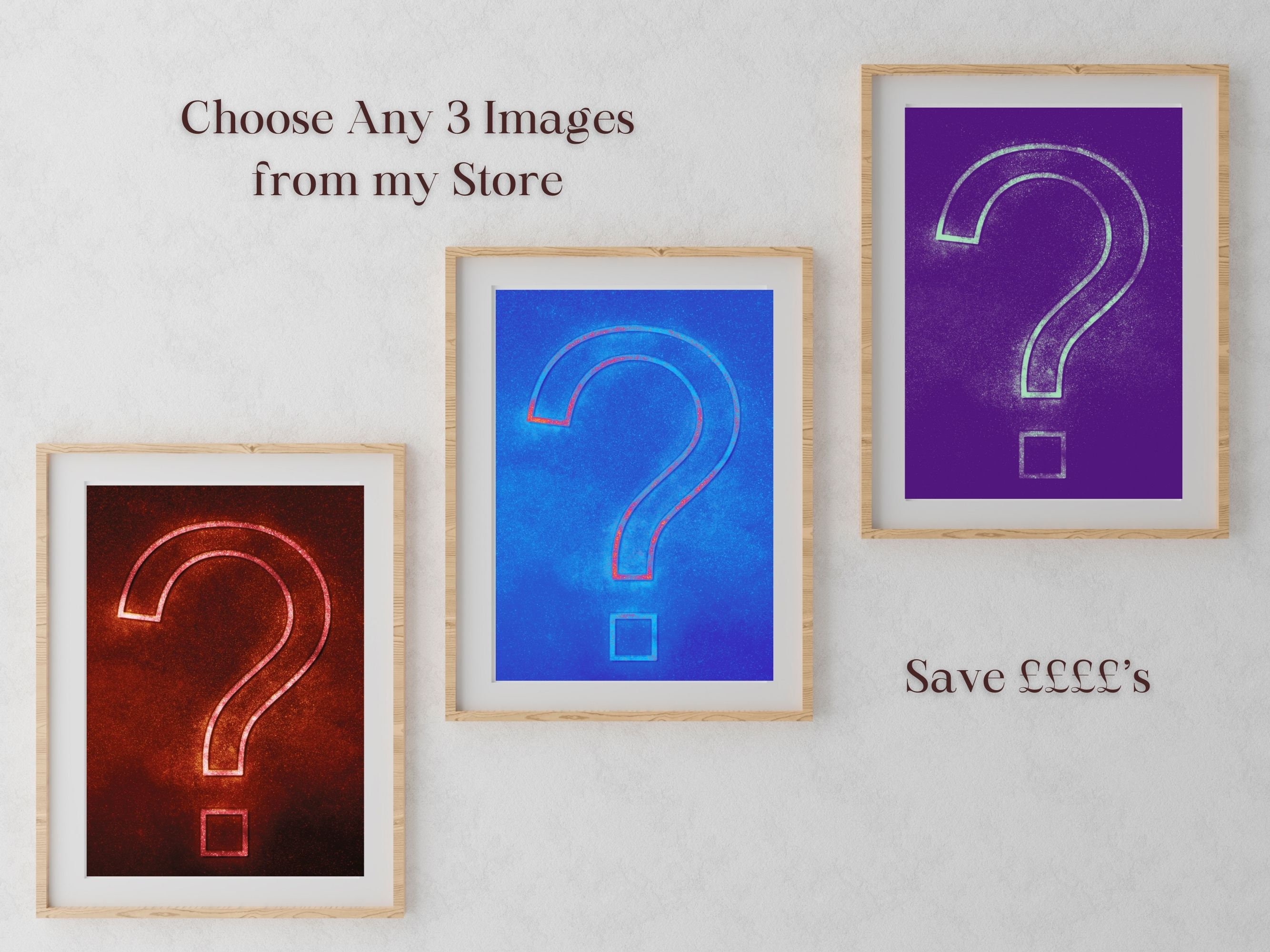 Choose Any 3 Images From Velvetsteps Create Your Own Set of - Etsy