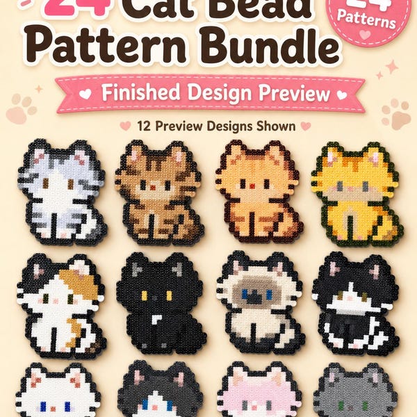 Cat Perler Bead Patterns - Etsy