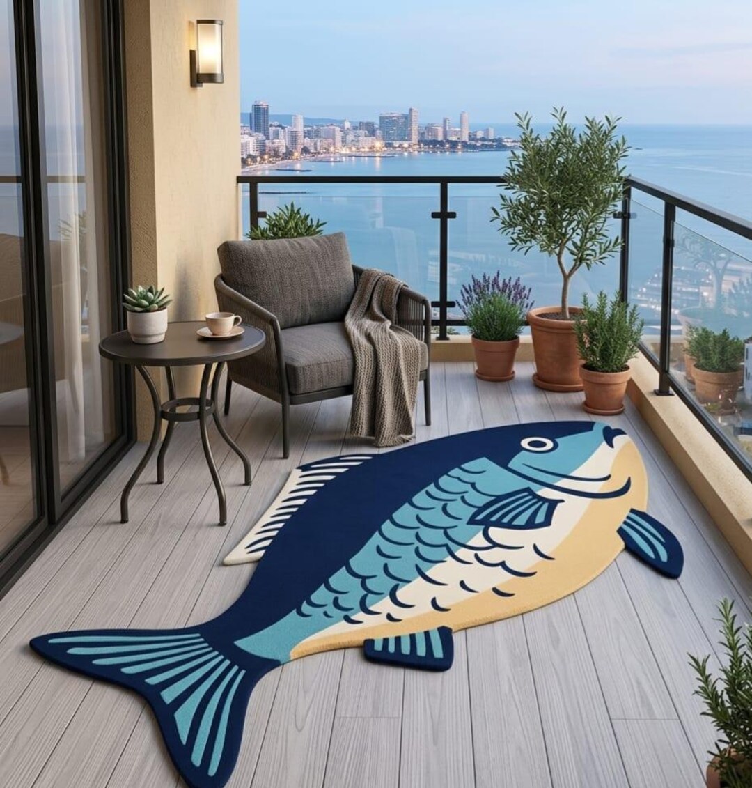 Fish Shape Tufted Rug, Ocean Theme Playroom Carpet, Kids Room Decor - Etsy