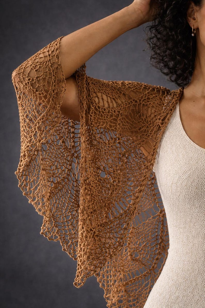 Elegant Crochet Lace Shawl Pattern, Intermediate Wrap (digital Download ...