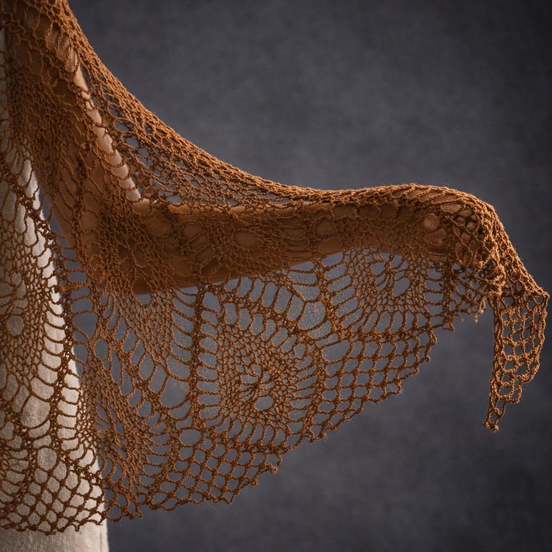 Elegant Crochet Lace Shawl Pattern, Intermediate Wrap (digital Download ...