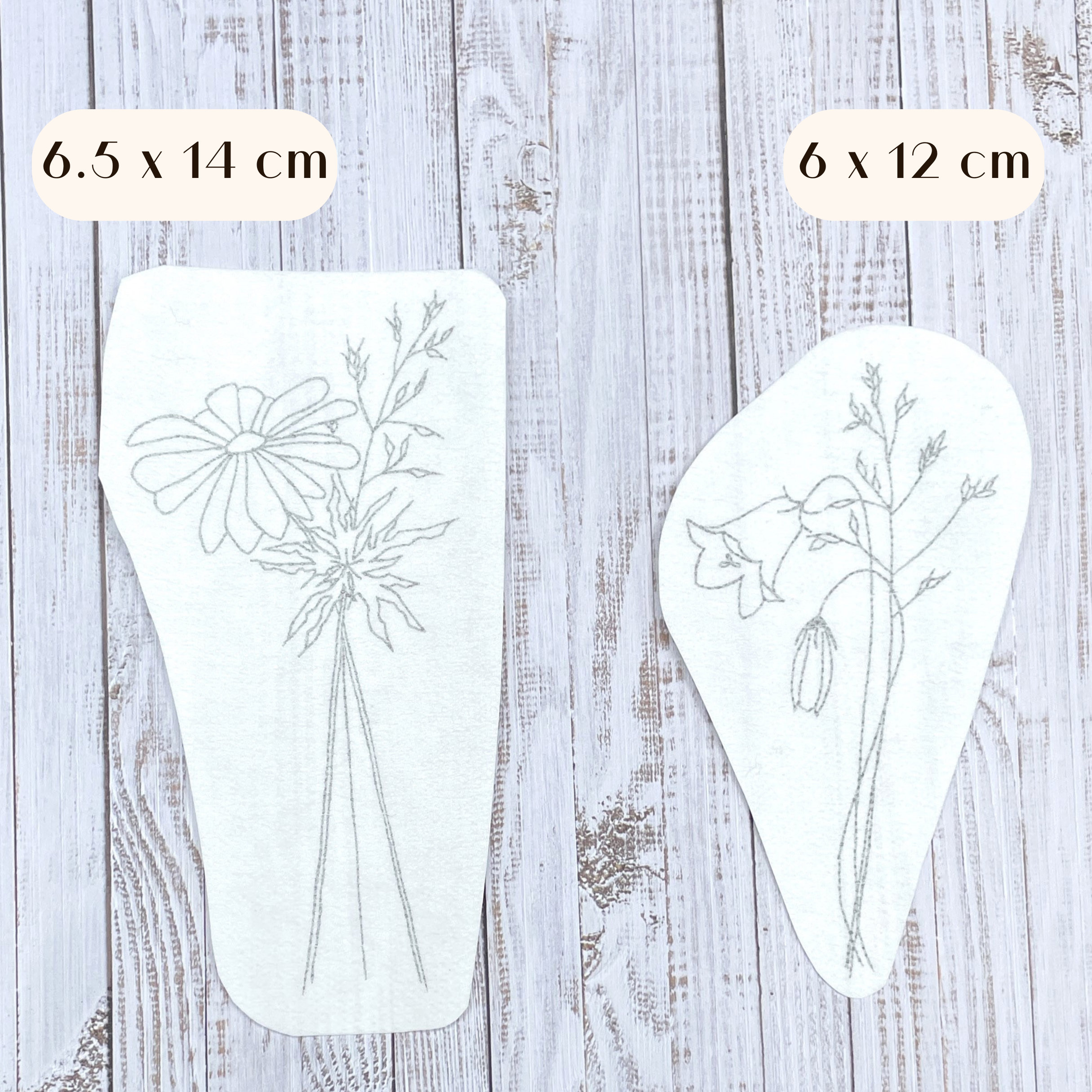Wildflower Stick and Stitch Embroidery Designs. Meadow Flowers for DIY ...