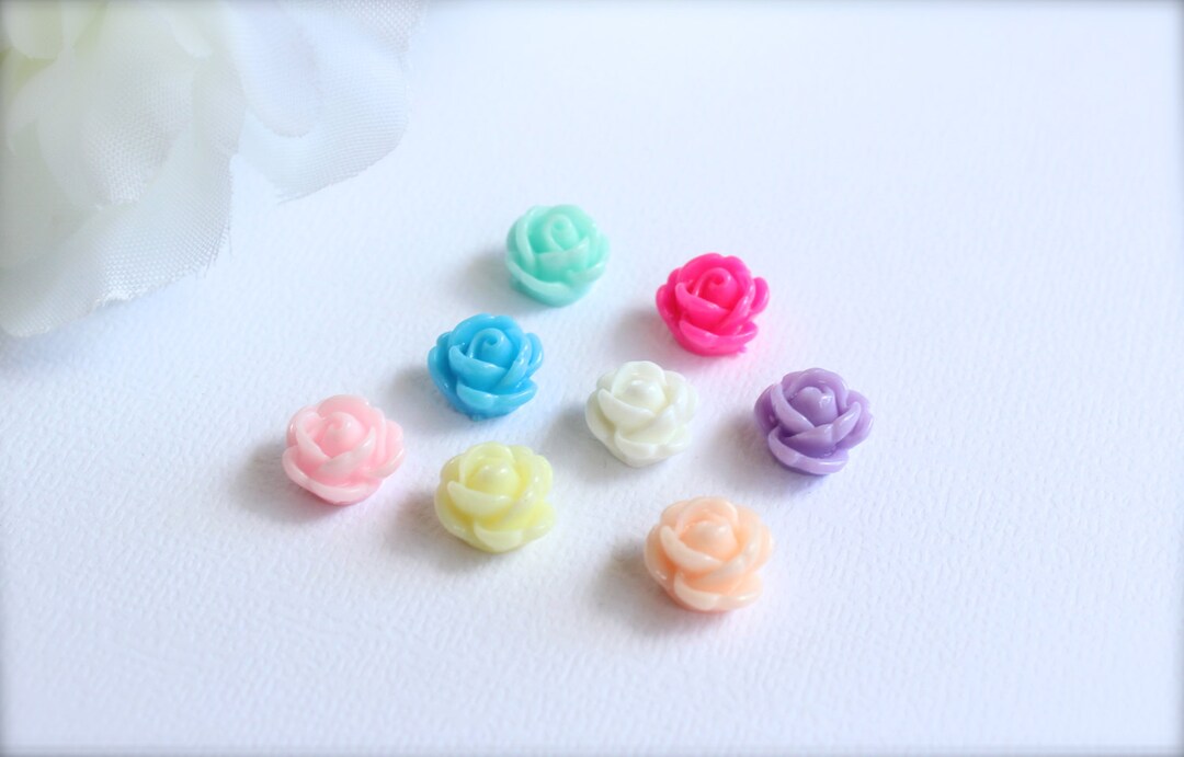 Pretty Little Rose Charm, Flower Add-on for Jewelry Necklace or ...