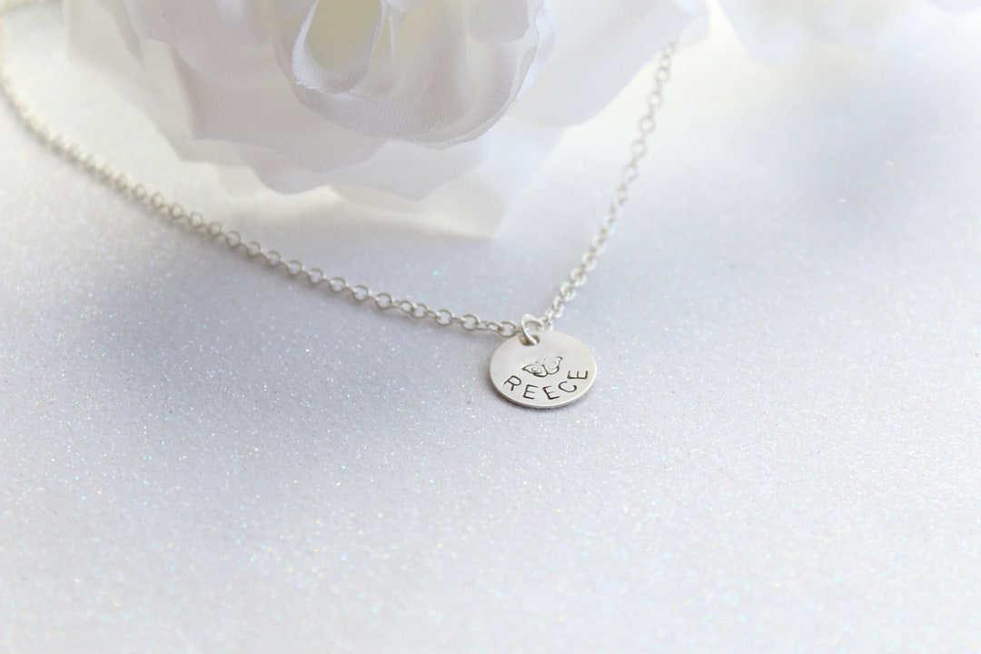 Girls Sterling Silver Personalized Necklace, Little Girl Jewelry Gift ...