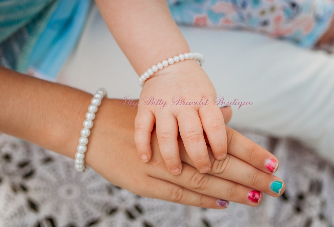 Tiny Real Pearl Bracelet - Girls Keepsake Jewelry for Baby, Toddler ...