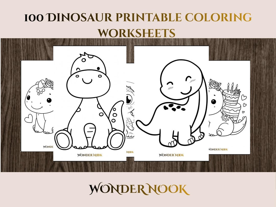 Dinosaur Coloring Pages for Kids| Dino Printable Coloring Worksheet ...