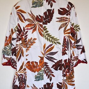 Vintage Oversized Leaves Print Lightweight Jacket - Etsy