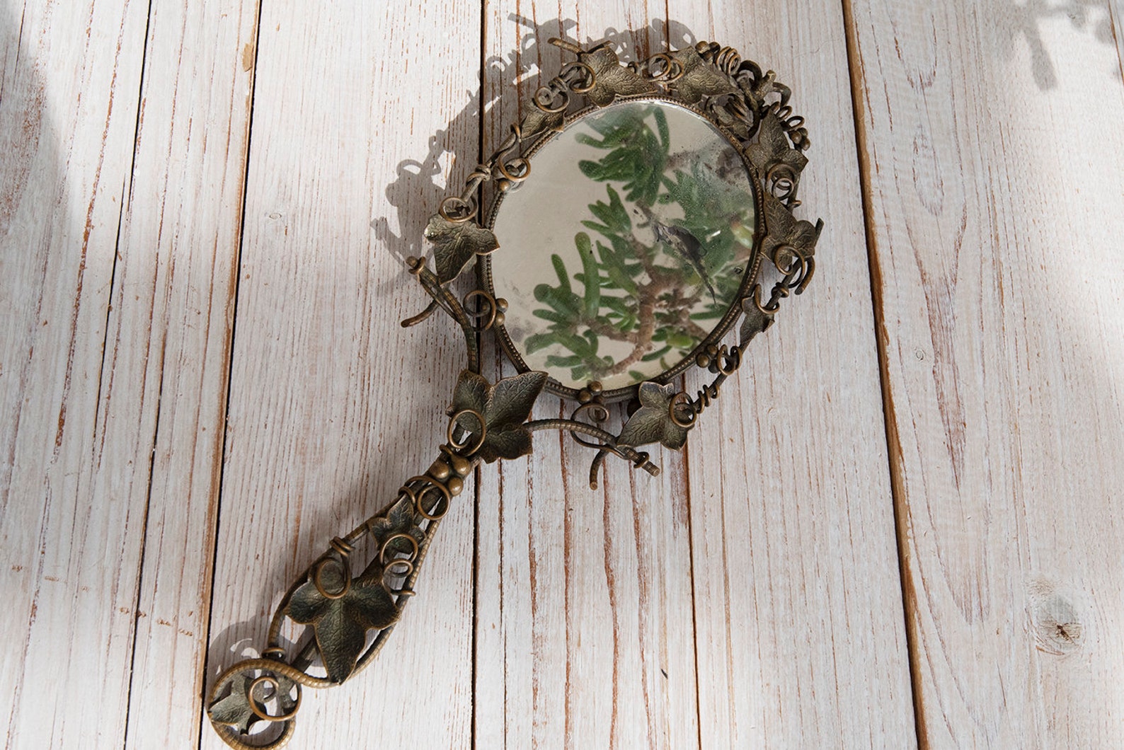 Vintage Antique Vine Carved Elven Style Hand Mirror - Etsy