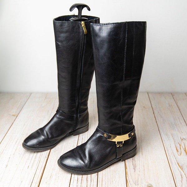 Leather Riding Boots - Etsy