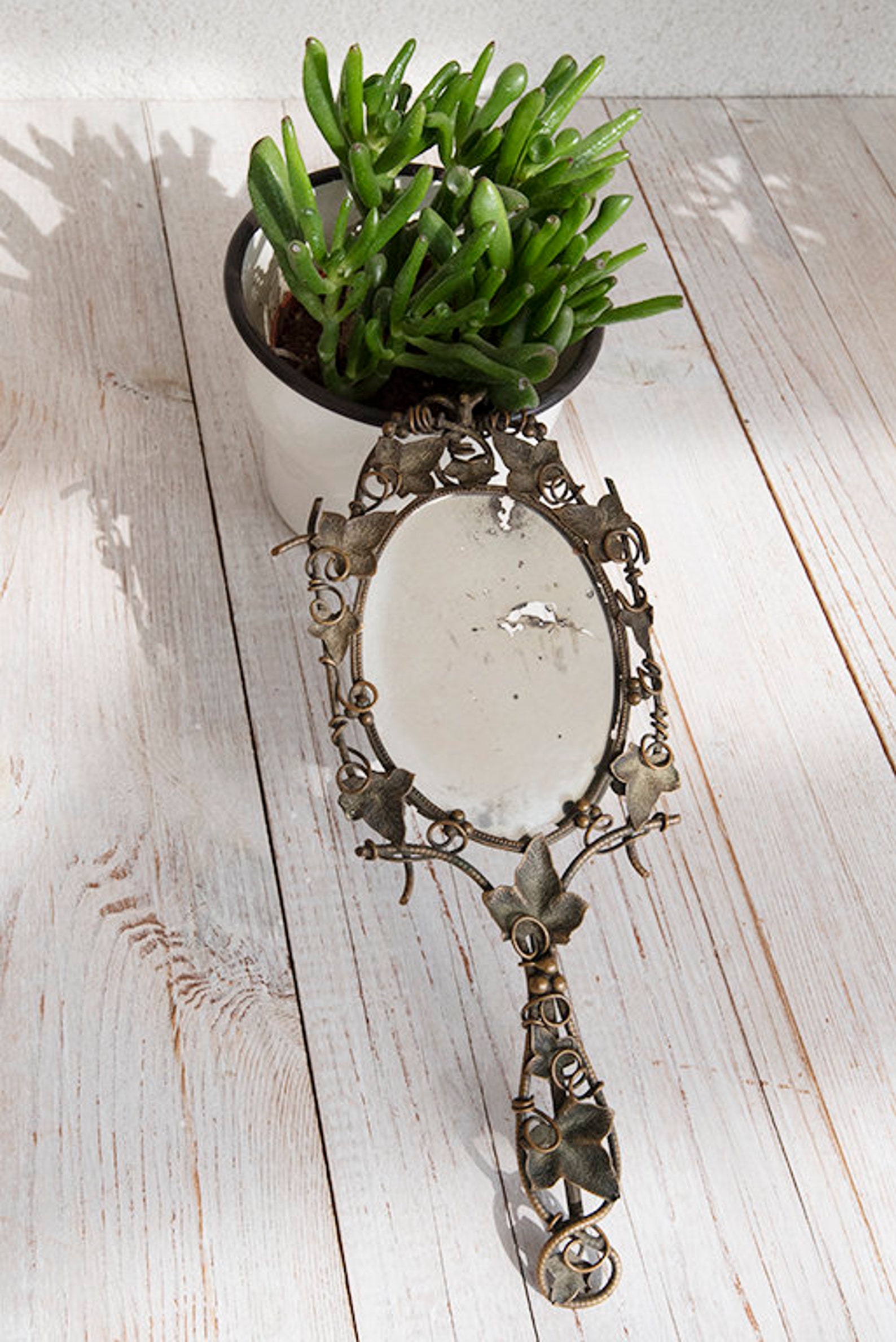 Vintage Antique Vine Carved Elven Style Hand Mirror - Etsy