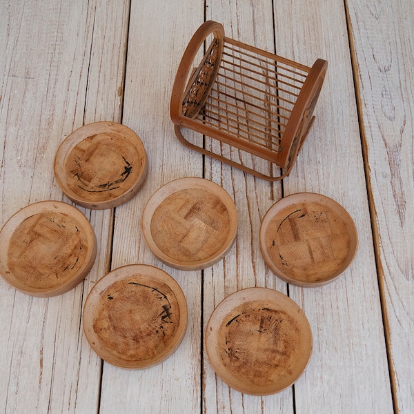 Bamboo Coasters - Etsy