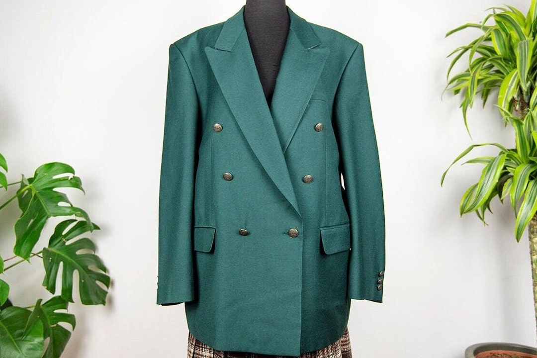 Vintage Forest Green Preppy Blazer - Etsy