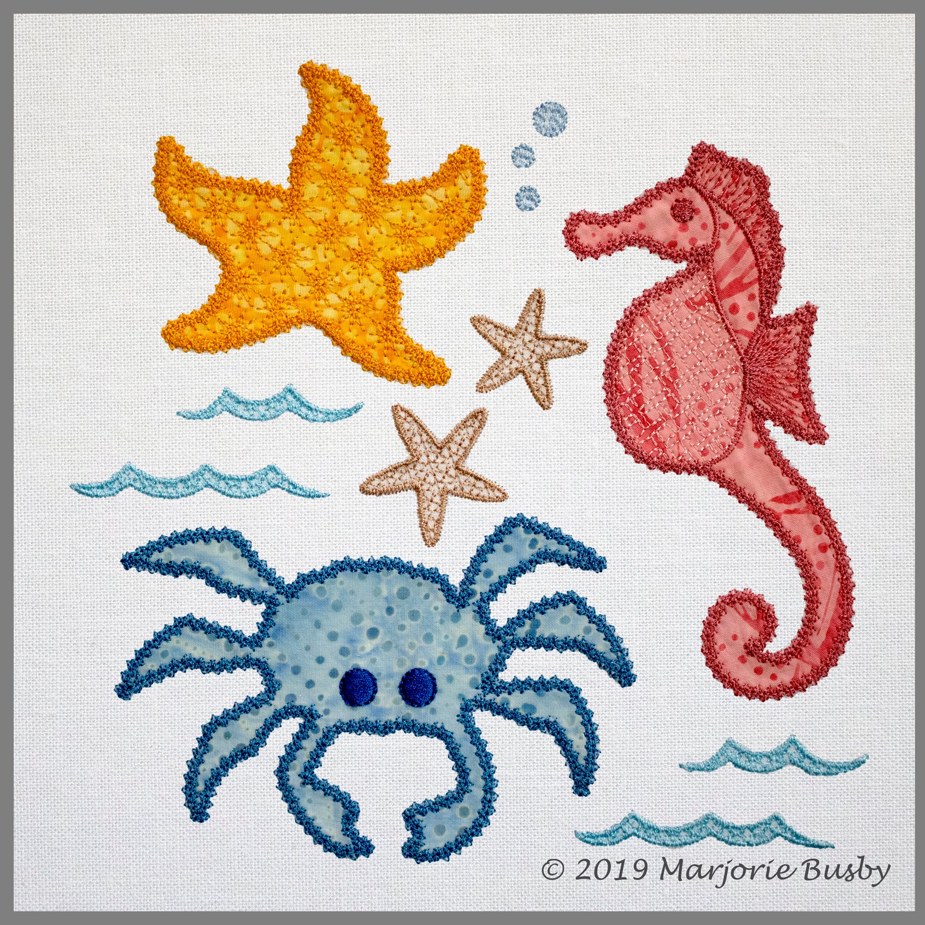 Sea Life Medley Applique - Etsy