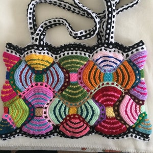 Knitted Art Purse...free Form Bag - Etsy