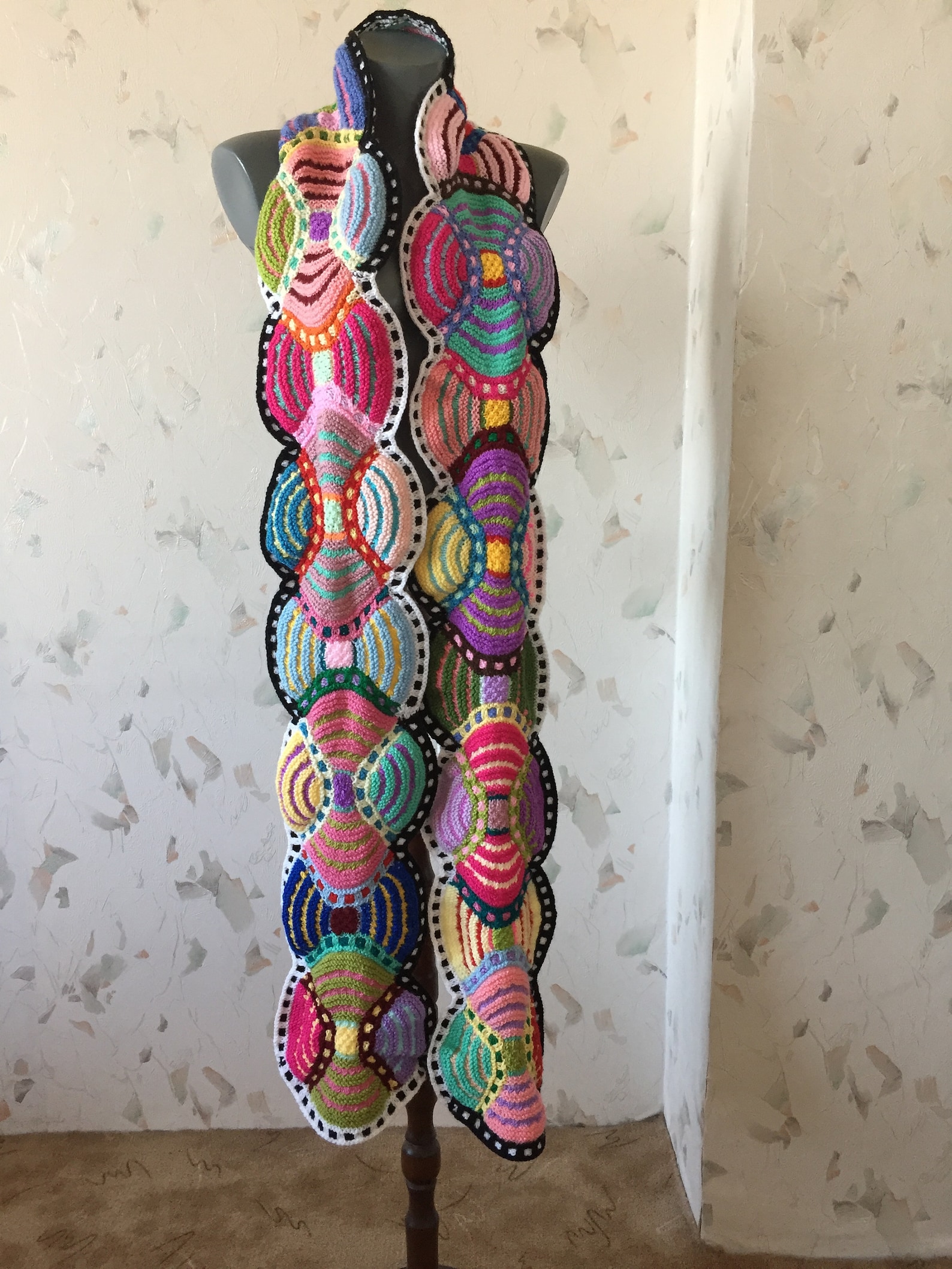 Hand Knitted Scarf - Etsy
