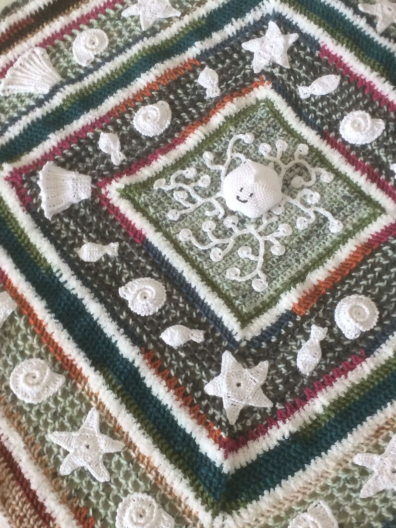 Crochet 3D Sea Shells Blanket...irish Crochet Baby Blanket - Etsy