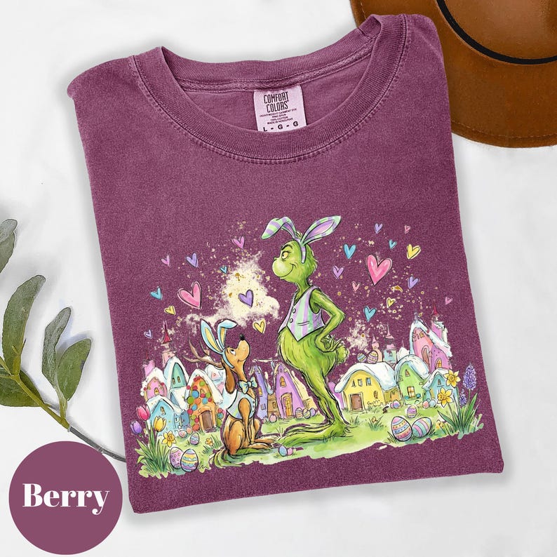 Easter Grinch Bunny Png, Cute Grinch & Max Easter Eggs Tee, Spring ...