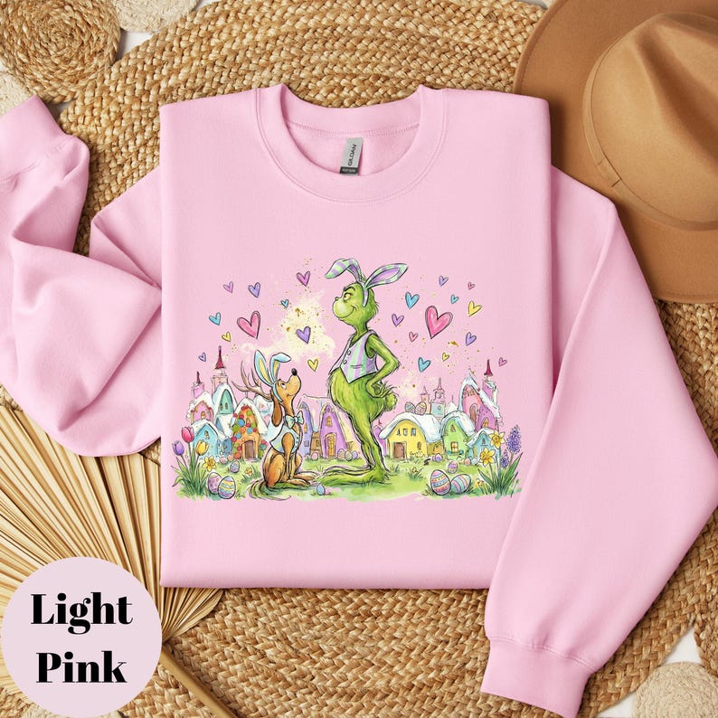 Easter Grinch Bunny Png, Cute Grinch & Max Easter Eggs Tee, Spring ...