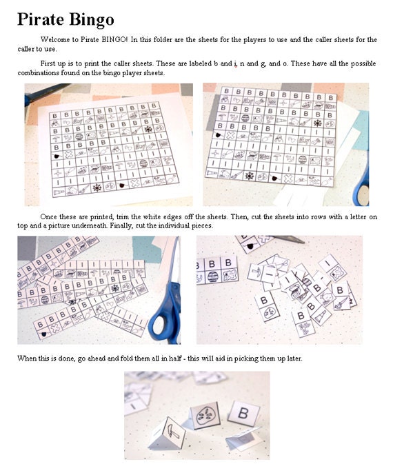 Pirate Bingo Game - Etsy
