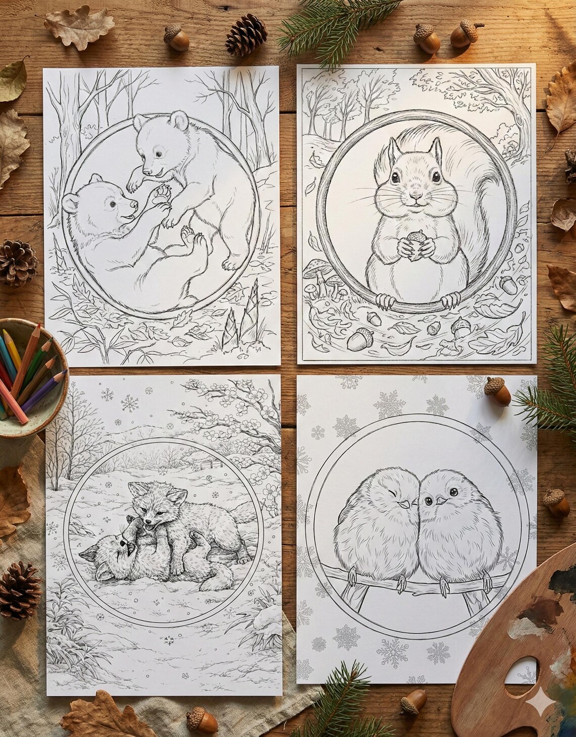 Cute Japanese Animal Coloring Pages for Adults | Printable Coloring ...