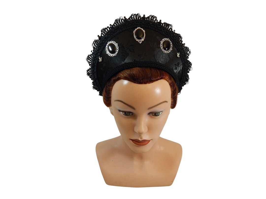 French Hood, Middle Age Headpiece, Tudor Crown, Attifet, Elizabethan ...