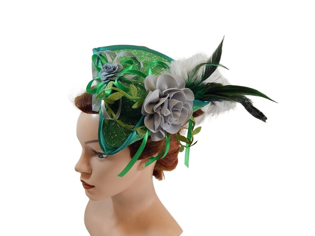 Mini Tritop Hat, Baroque Hat, Rococo Hat, Costume Fascinator, Derby Hat ...