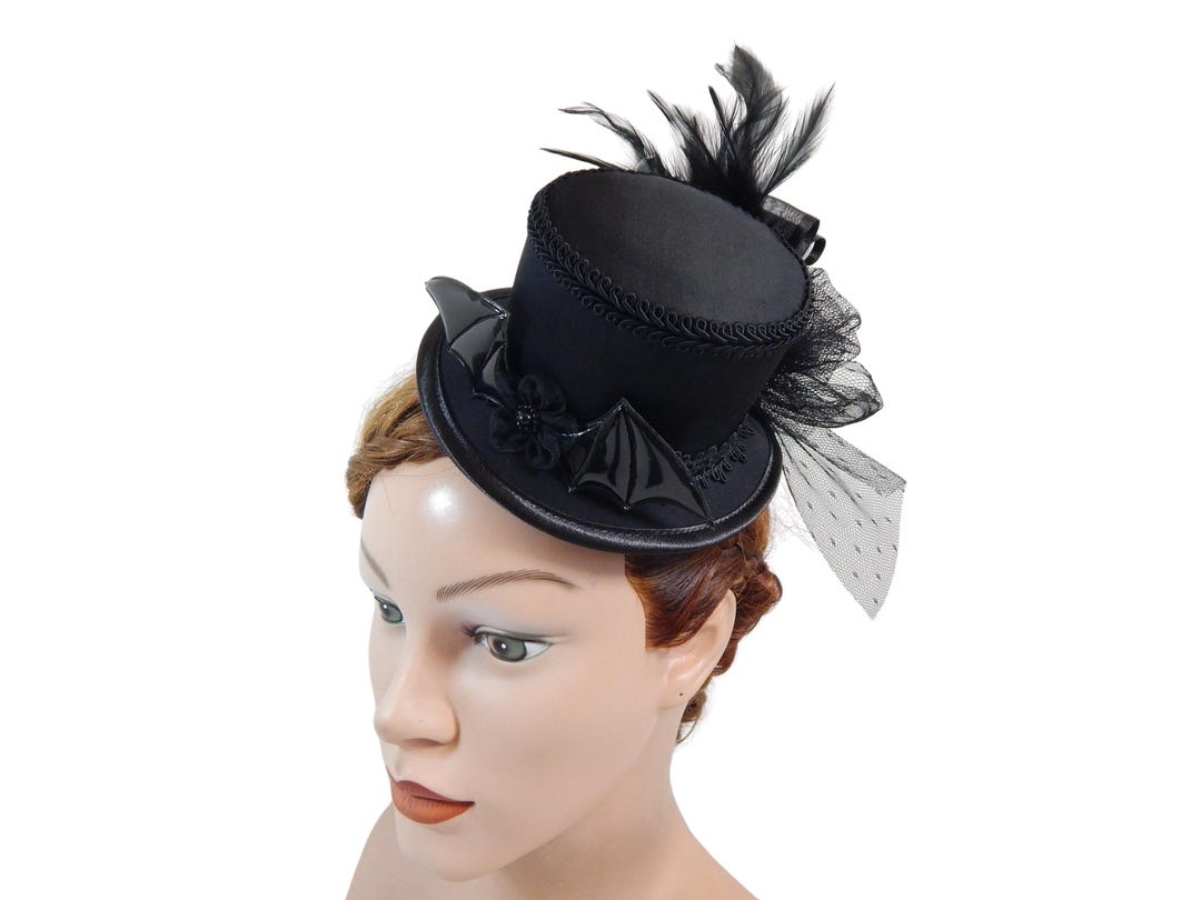 Mini Top Hat, Topper Hat, Tophat, Fascinator, Headpiece, Victorian Top ...