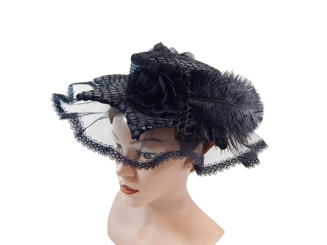 Gothic Spiderweb Mini Hat: Panne Velvet Cosplay Fascinator Hair ...