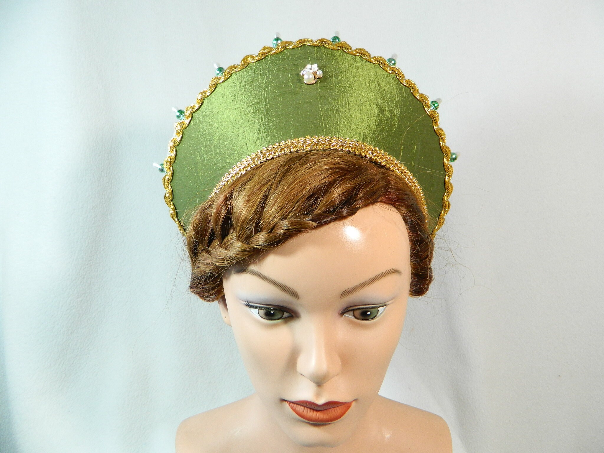 French Hood Coronet Kokoshnik Headdress Headpiece Renaissance | Etsy