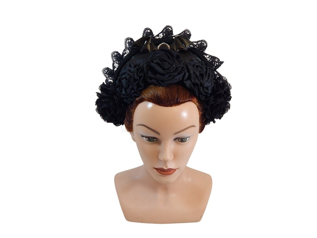 French Hood, Middle Age Headpiece, Tudor Crown, Attifet, Elizabethan ...